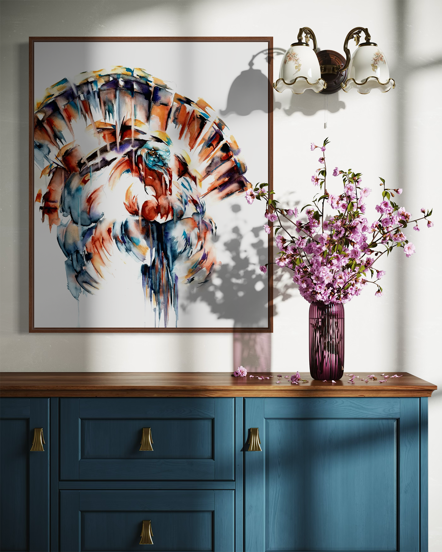 "Conservation in Color" - Tom Turkey Watercolor Painting – Christa Dawn Art